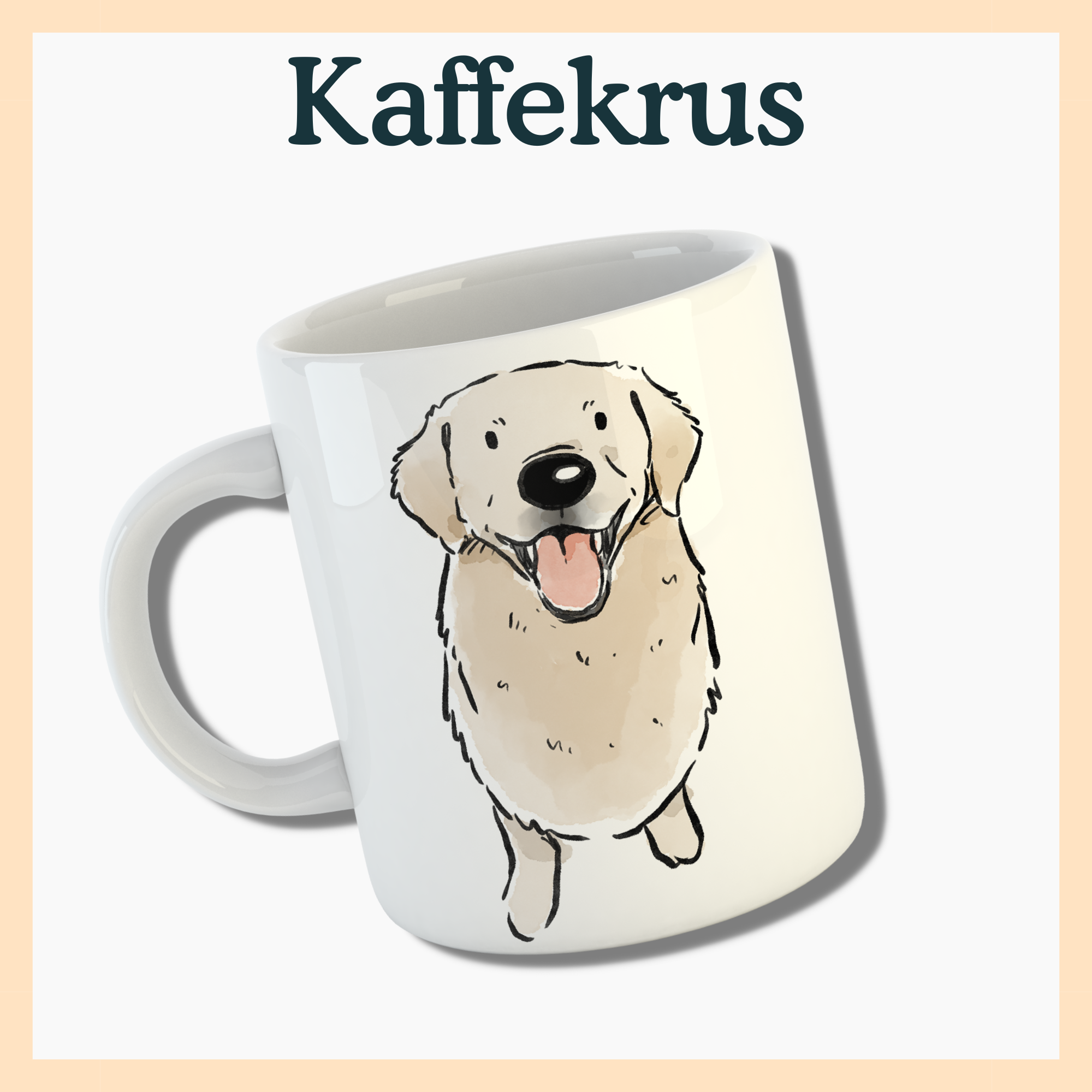Personlige Pet Mugs - Skræddersyede kaffekrus med portræt af kæledyr | PawPrints